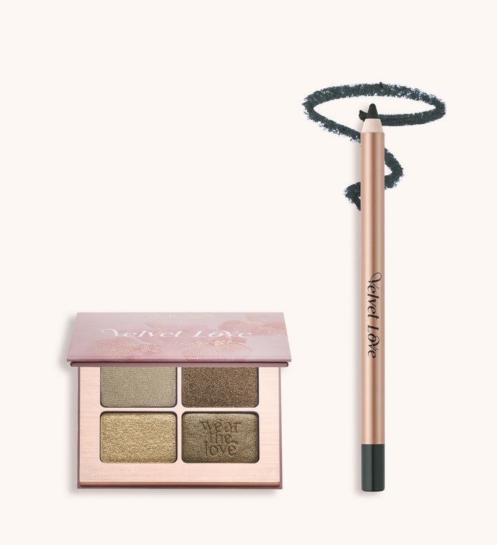 Velvet Love Eyeshadow Quad Palette (Emerald Green Eyes)